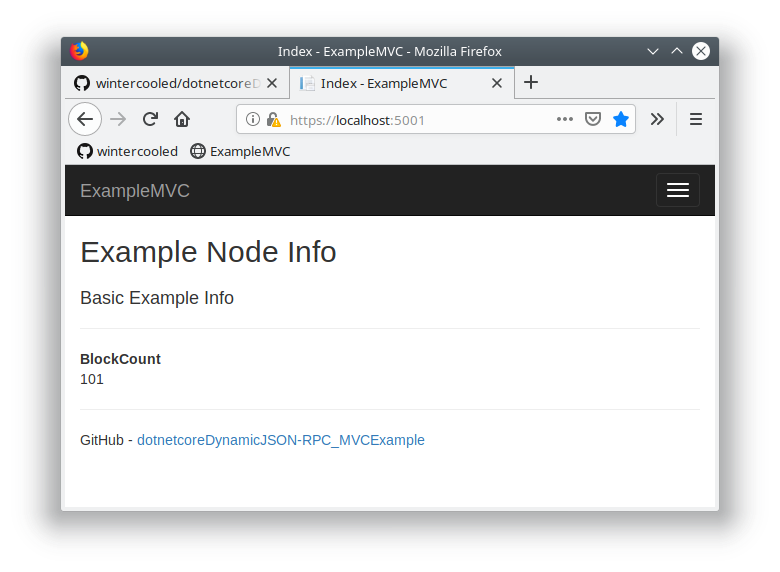 Github Wintercooleddotnetcoredynamicjson Rpcmvcexample An Example Net Core Mvc Application